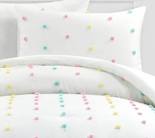LUSH DECOR Rainbow Tufted Dot Tw/twxl Set