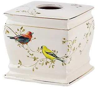 AVANTI LINENS Gilded Birds Tissue Cover - One-color