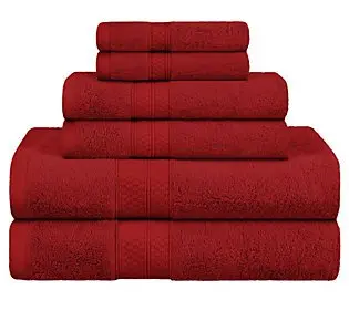 SUPERIOR Plush Rayon Made From Bamboo Blend 6pc Towel Set - One-color