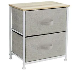 SORBUS Nightstand With 2 Drawers