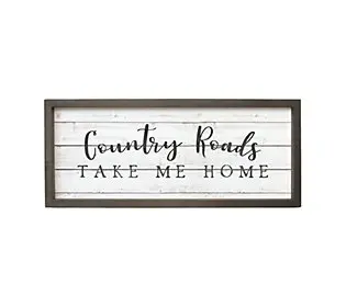 SINCERE SURROUNDINGS Country Roads Framed Wall Art - One-color