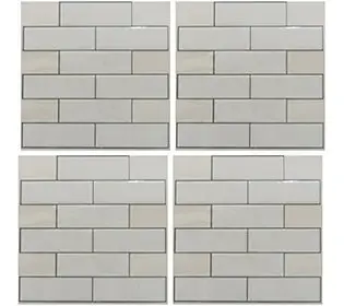 ROOMMATES White Subway Sticktiles 4 Pack - One-color