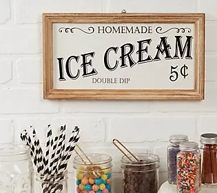 QVC Farmhouse Ice Cream Sign