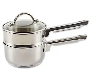 RSVP Stainless Steel Induction 1 Quart Double B Iler - Silver