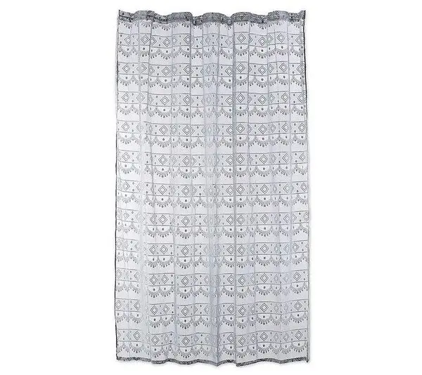 DESIGN IMPORTS Dii White Diamond Lace Shower Curtain - One-color