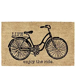 DESIGN IMPORTS Bicycle Natural Coir Doormat With Nonslip Back - One-color