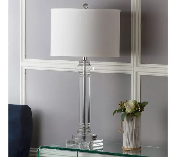 SAFAVIEH Nina Crystal Column Table Lamp