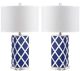 SAFAVIEH Set Of 2 Garden Lattice Table Lamps - One-color