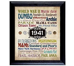 AMERICAN COIN TREASURES A Year In Time Celebration Wall Frame - One-color