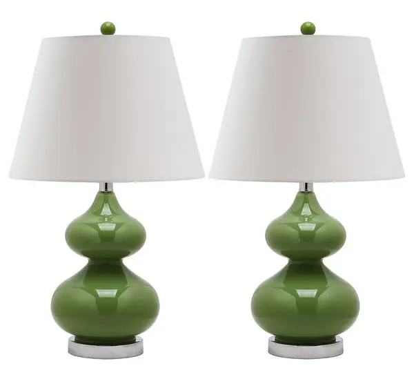 SAFAVIEH Set Of 2 Eva Double Gourd Table Lamps - One-color