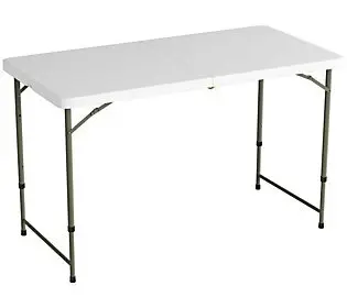 LAVISH HOME Adjustable 4' Folding Table