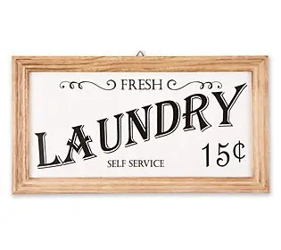 QVC Farmhouse Laundry Sign