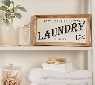 QVC Farmhouse Laundry Sign