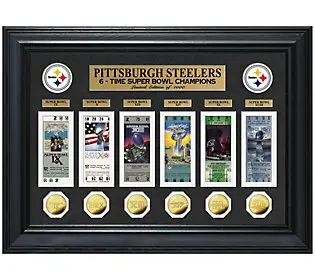 HIGHLAND MINT Pittsburgh Steelers 6-time Sb Champs Ticket Col Lection - One-color