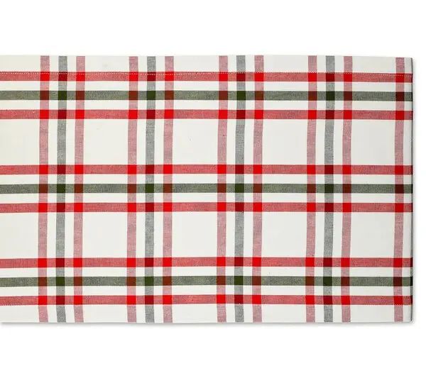 DESIGN IMPORTS 14' X 108' Nutcracker Plaid Tabl E Runner