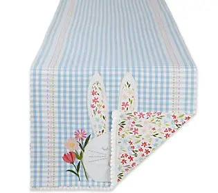 DESIGN IMPORTS Happy Bunny Table Runner 14x72 - One-color