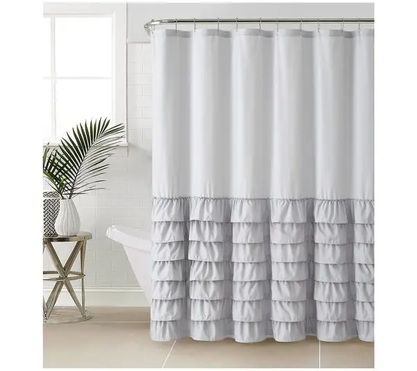 VCNY HOME Melanie Ruffle Shower Curtain - One-color