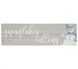 SINCERE SURROUNDINGS Snowflakes Falling Vintage Pallet Board Since Re Surrounding - One-color