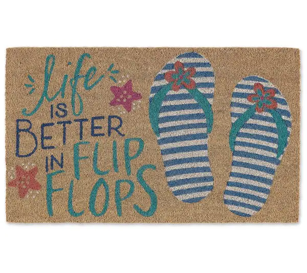 DESIGN IMPORTS Flip Flop Life Doormat - One-color