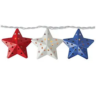 NORTHLIGHT 10-count Red & Blue Fourth Of July S Tar Light Set - One-color