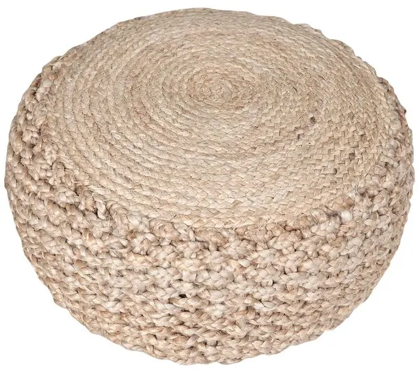 OX BAY TRADING CO. Ox Bay Natural Braided Jute Pouf - One-color