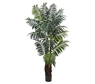 NEARLY NATURAL 7.5' Bulb Areca Palm Tree By - One-color