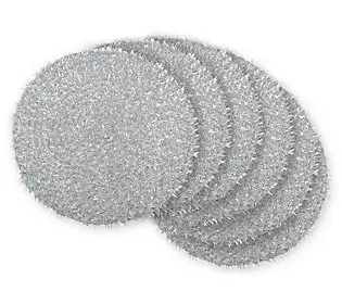 DESIGN IMPORTS Set Of 6 Tinsel Round Woven Plac Emat - One-color