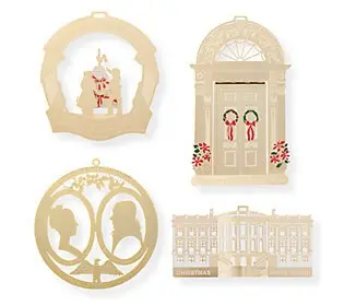 THE WHITE HOUSE HISTORICAL ASSOCIATION The Official White House Christmas Ornament Set 1985 To 1988 - One-color
