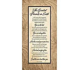 DEXSA COMPANY Dexsa Greatest Parents On Earth Wood Plaque - One-color