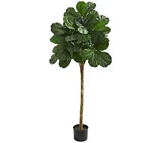 NEARLY NATURAL 5' Fiddle Leaf Fig Artificial Tree Nearly Na Tural - One-color