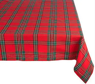 DESIGN IMPORTS Holiday Plaid Tablecloth 60' X 8 4 - One-color