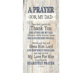 DEXSA COMPANY Dexsa Prayer For My Dad Wood Plaque - One-color