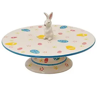 TEMP-TATIONS Temp-tatons Seasonal 13' Cake Stand With Bunny - One-color