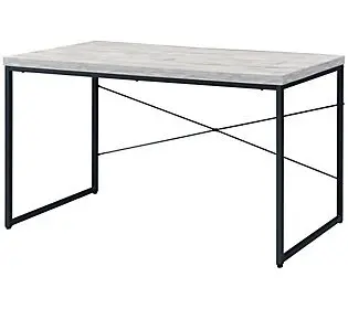 ACME Jurgen Desk, Antique White & Black - One-color