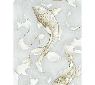 NEXTWALL Koi Fish Peel And Stick Wallpaper Roll - One-color