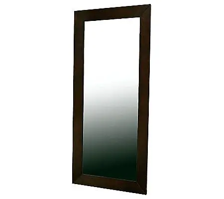 QVC Daffodil Floor Mirror In Light Cappuccino Rubbe Rwood Frame - One-color