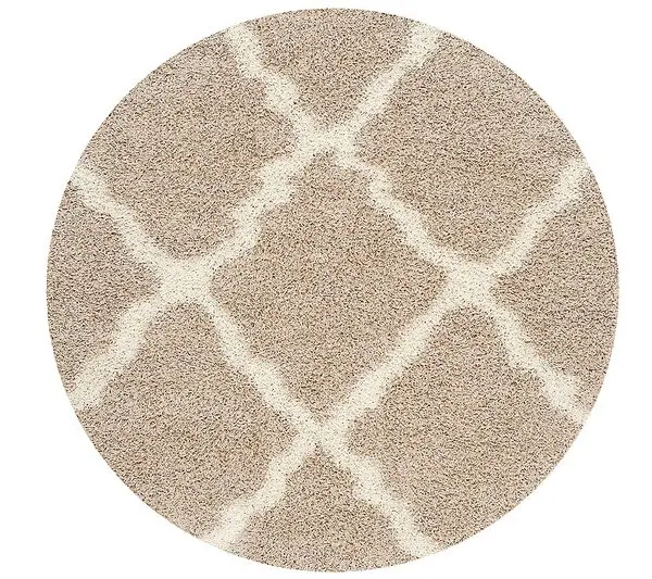 SAFAVIEH Dallas Shag 6'diam Round Rug By - One-color