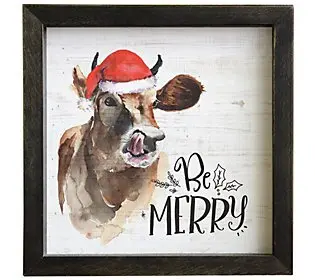 SINCERE SURROUNDINGS Be Merry Rustic Frame By