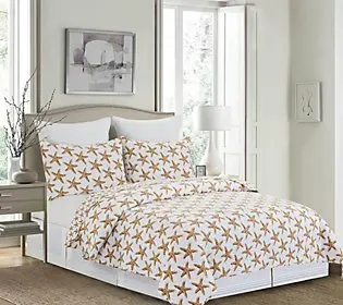 VALERIE PARR HILL Sandbridge Stars 3-piece King Quilt Set Vale Rie - One-color