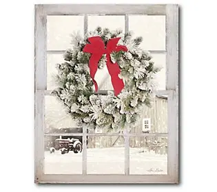 COURTSIDE MARKET Winter Window 16' X 20' Canvas - One-color