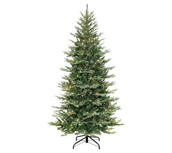 PULEO INTERNATIONAL 7.5 Ft Pre-lit Slim Balsam Ir Tree - One-color
