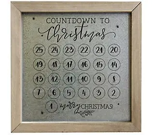 SINCERE SURROUNDINGS Christmas Countdown Frame Galvanized By - One-color
