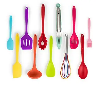 MEGACHEF 12 Piece Silicone Kitchen Utensil Set In Multi-colors