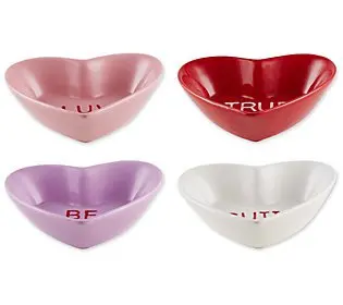 DESIGN IMPORTS Set Of 4 Sweet Talk Valentine's Ay Candy Bowls - One-color