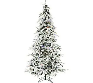 CHRISTMAS TIME 7.5' White Pine Snowy Multi Prel It Musical Tree - One-color