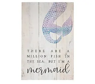 SINCERE SURROUNDINGS I'm A Mermaid Rustic Pallet Sincere Surround Ings