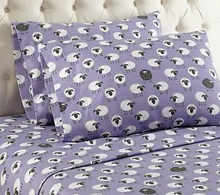 SHAVEL Micro Flannel Printed King Sheet Set - One-color