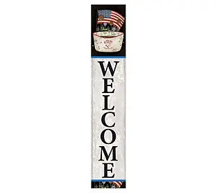 COURTSIDE MARKET Americana Flower Tub 7' X 40' Porch Sign - One-color