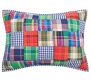VALERIE PARR HILL Madras Plaid 20' X 26' Cotton Standard Sham Valerie - One-color