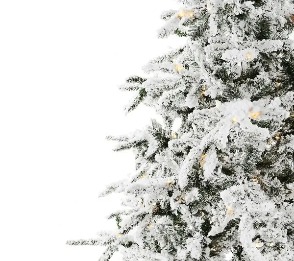 CHRISTMAS TIME 7.5' White Pine Snowy Clear Smar T Prelit Tree